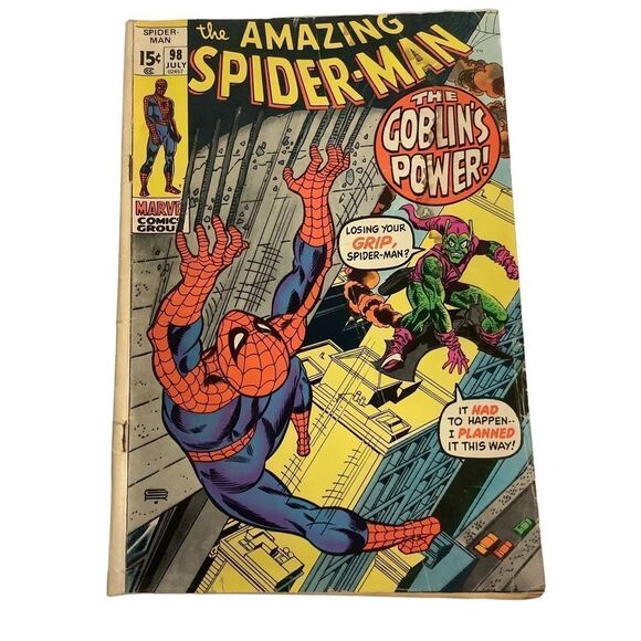 Marvel | Accents | Vintage 971 Spiderman Comic Vol1 Issue No 98 | Poshmark